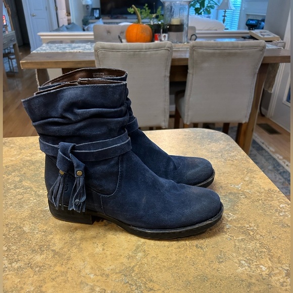 Born | Shoes | Born Blue Kenya Suede Tassel Ankle Boots | Poshmark